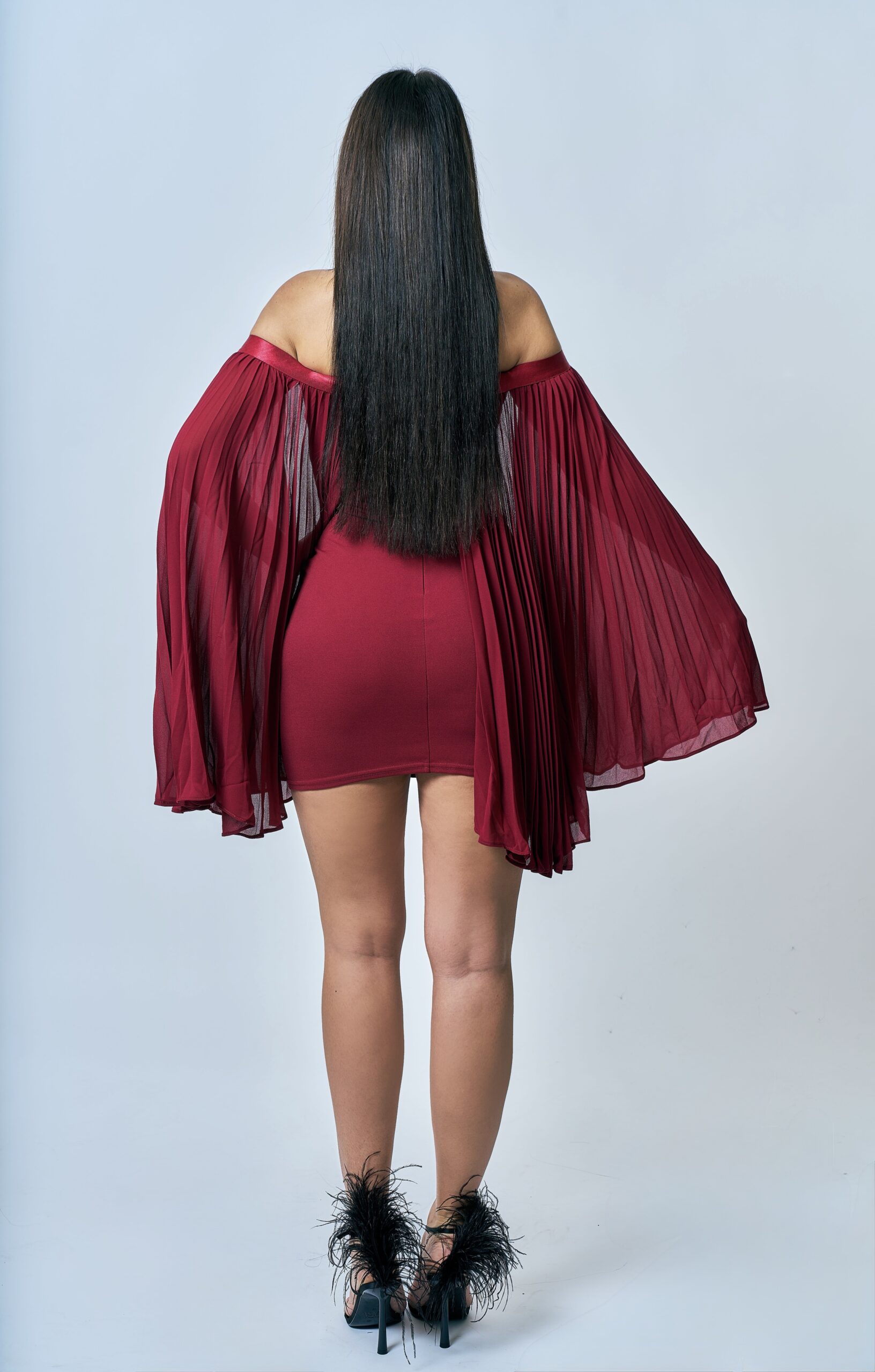 Chiffon Cape Mini Dress – Noyre London